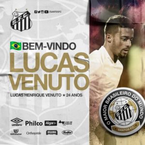 Santos anuncia a contratação do atacante Lucas Venuto - Diário do Peixe