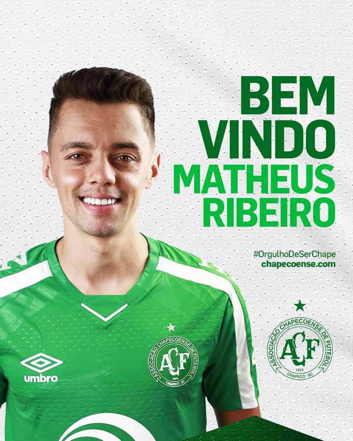 Matheus Ribeiro é anunciado como reforço da Chapecoense - Diário do Peixe